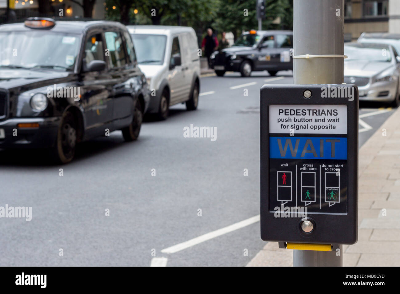 British Pedestrian Crossing Button Wait High Resolution Stock ...