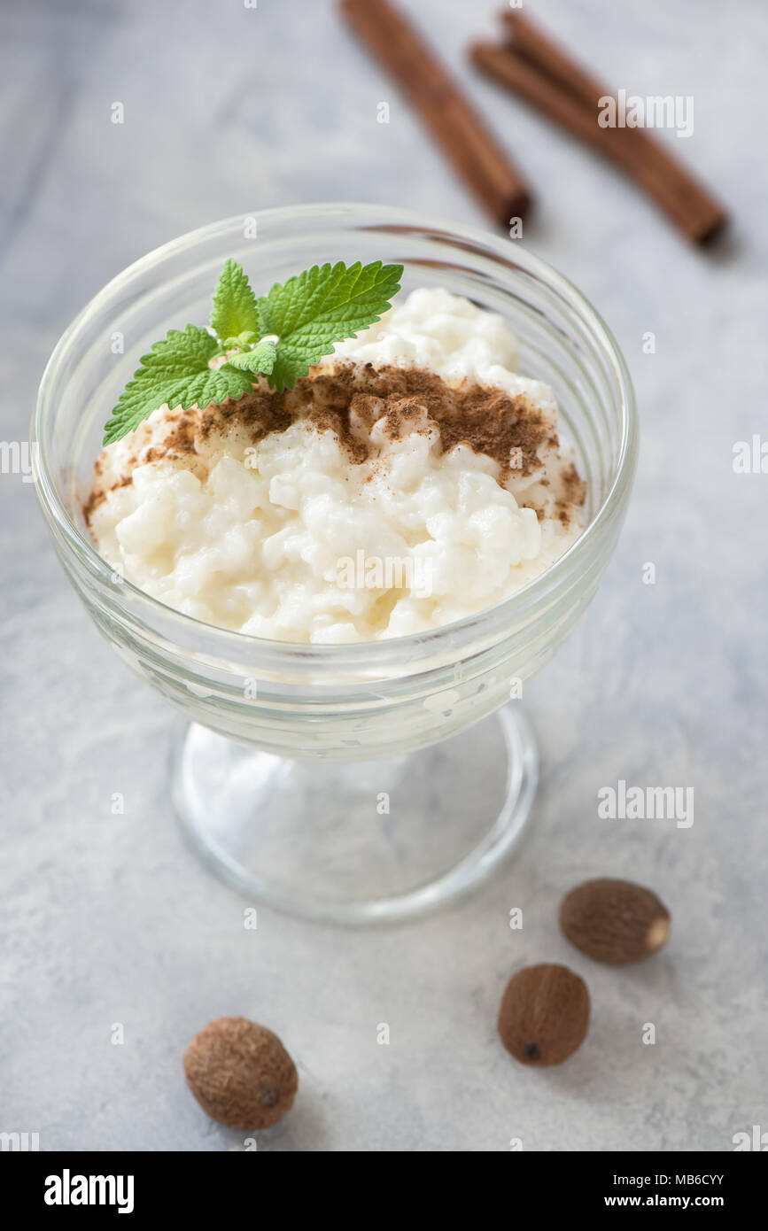 Rice Pudding with Cinnamon and Nutmeg. Healthy traditional homemade ...