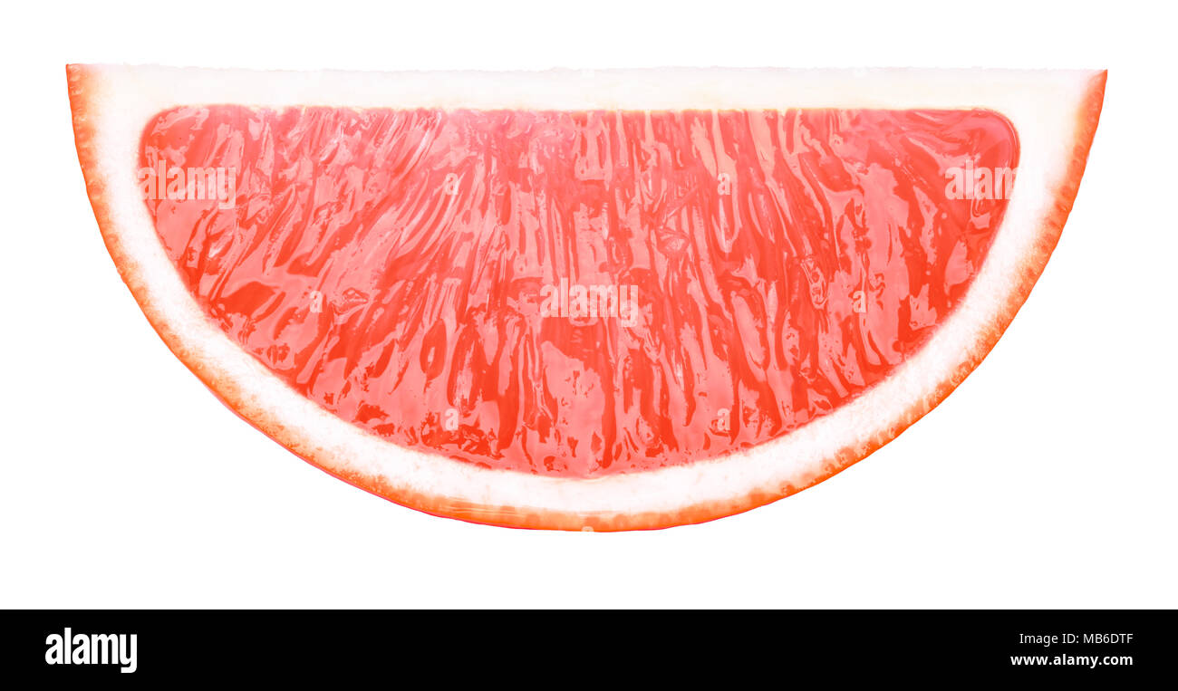 Grapefruit fruit slice isolated on white Stock Photo - Alamy