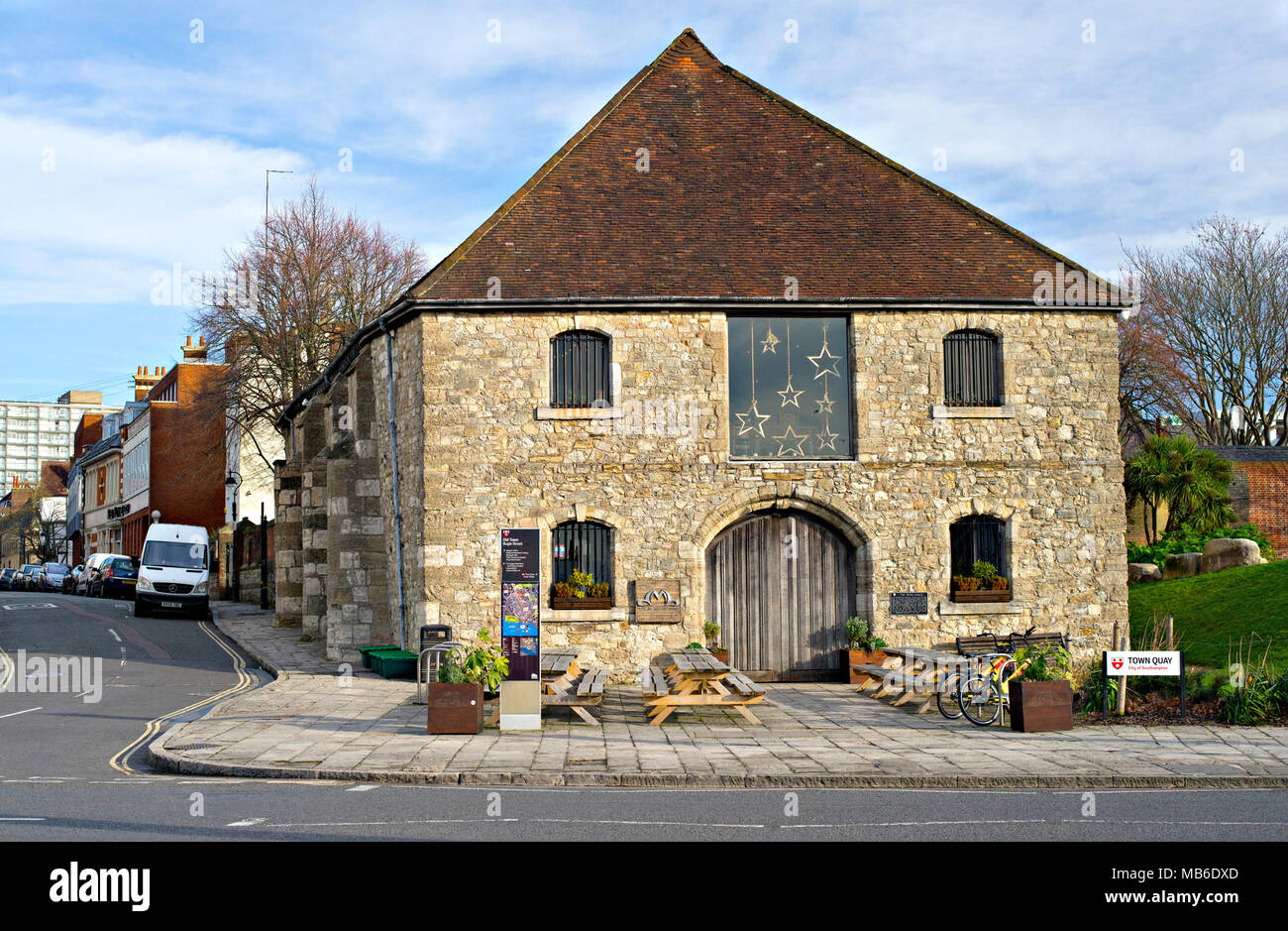 The mediaeval Wool House near the Town Quay in Southampton, England ...