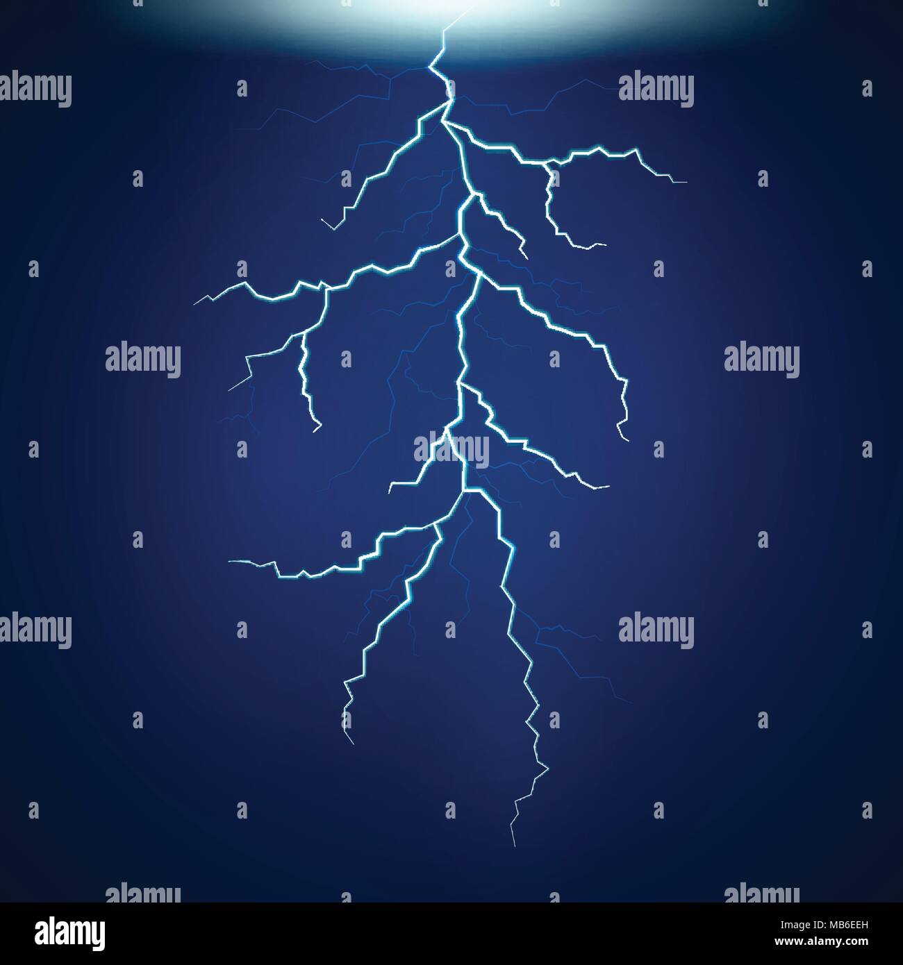 Lightning in the dark sky illustration Stock Vector Image & Art - Alamy