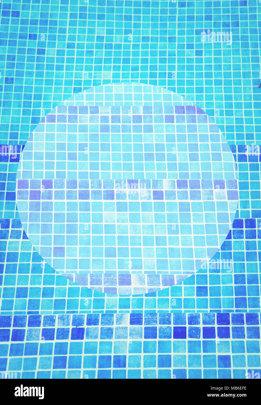 beautiful cool water in swimming pool mosaic bottom abstract summer ...