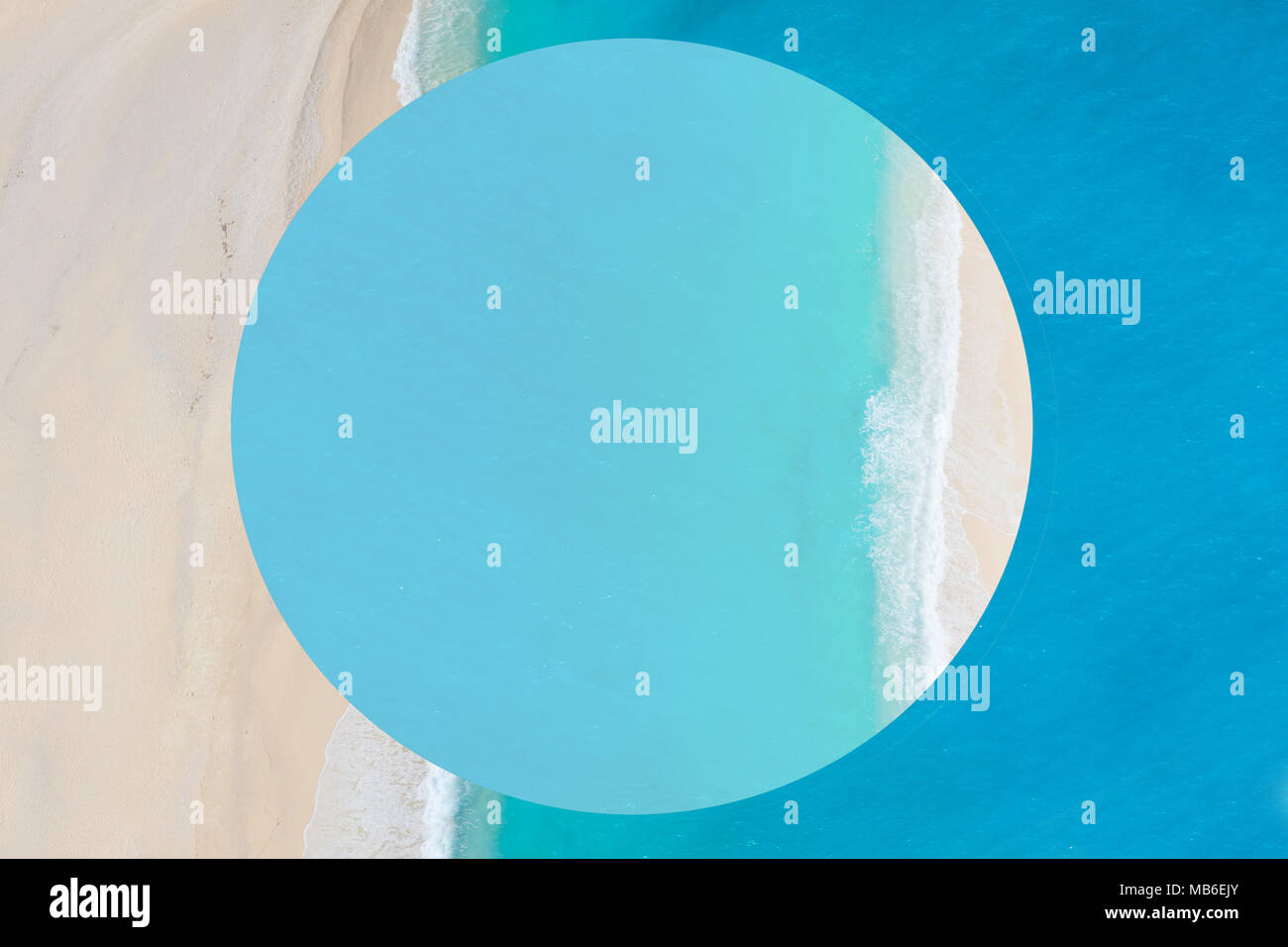 Beautiful clear deep water and white beach abstract summer background ...