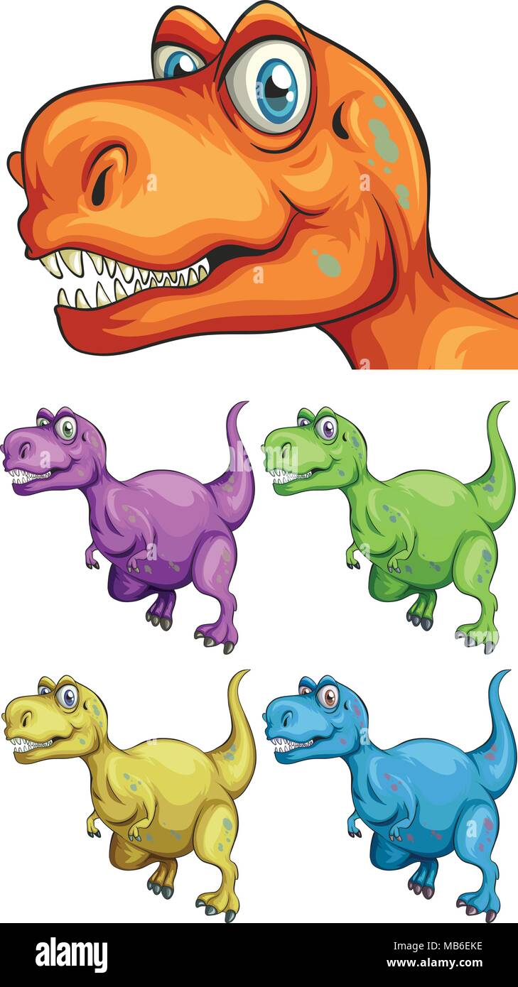 T-Rex in different colors illustration Stock Vector Image & Art - Alamy