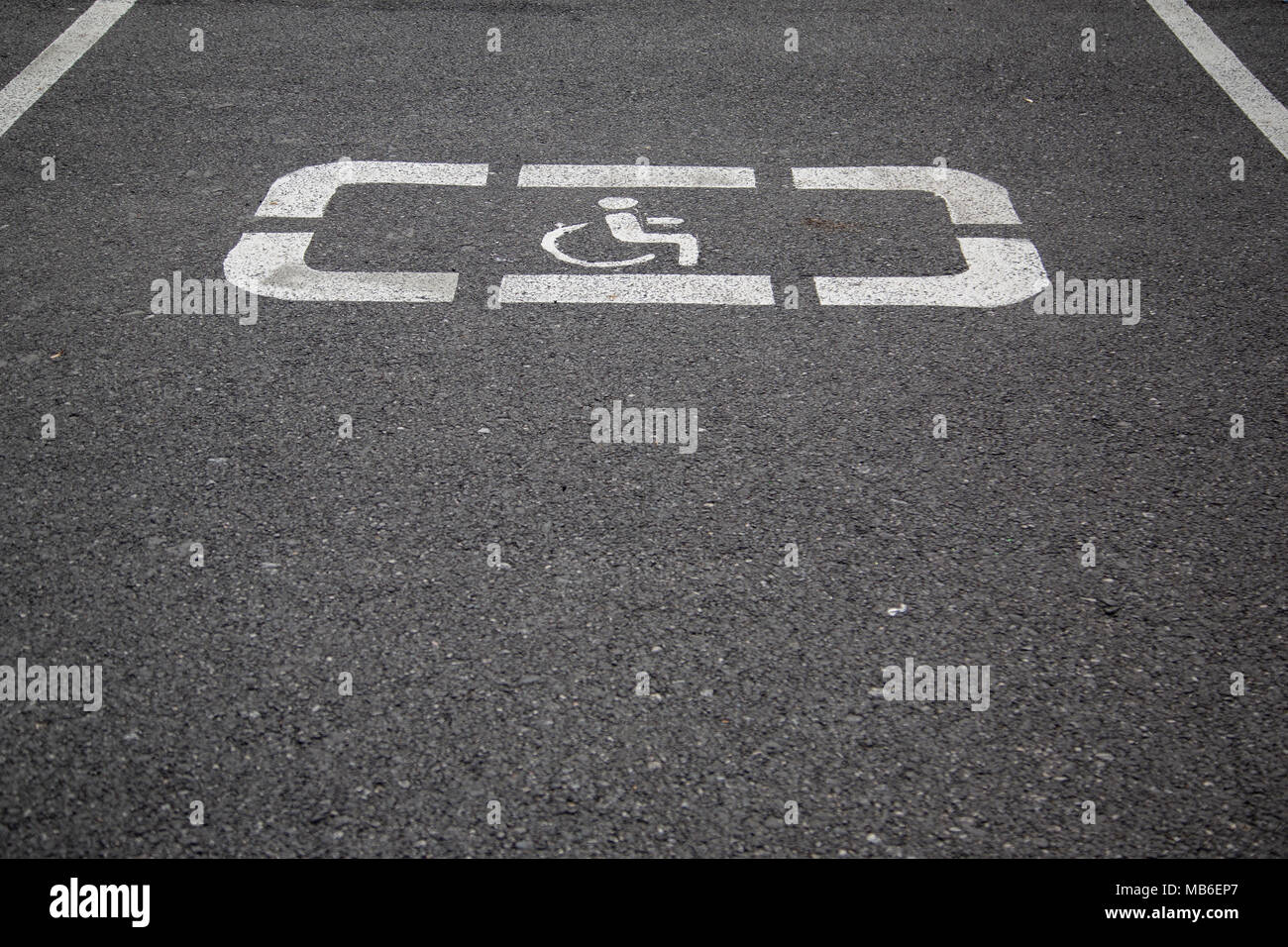 Handicap parking areas reserved for disabled people Horizontal ...