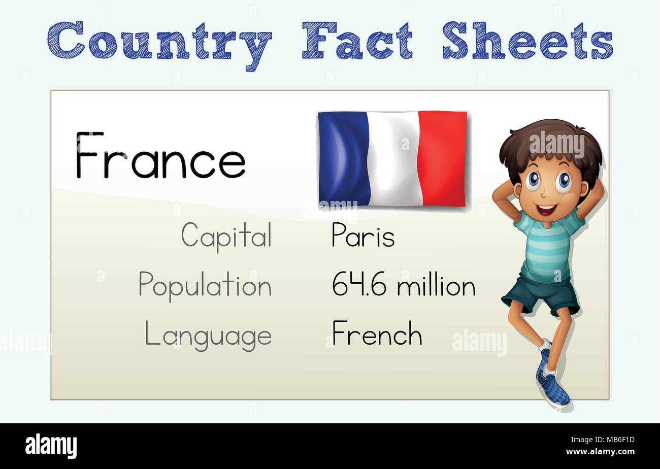 Country fact sheet for France illustration Stock Vector Image & Art - Alamy