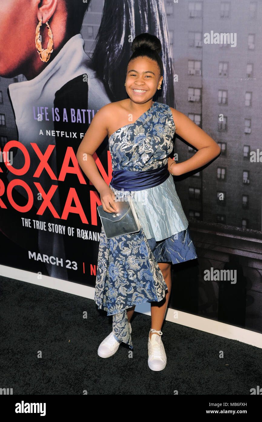 NEW YORK, NY - MARCH 19: Taliyah Whitaker attends the 'Roxanne Roxanne ...