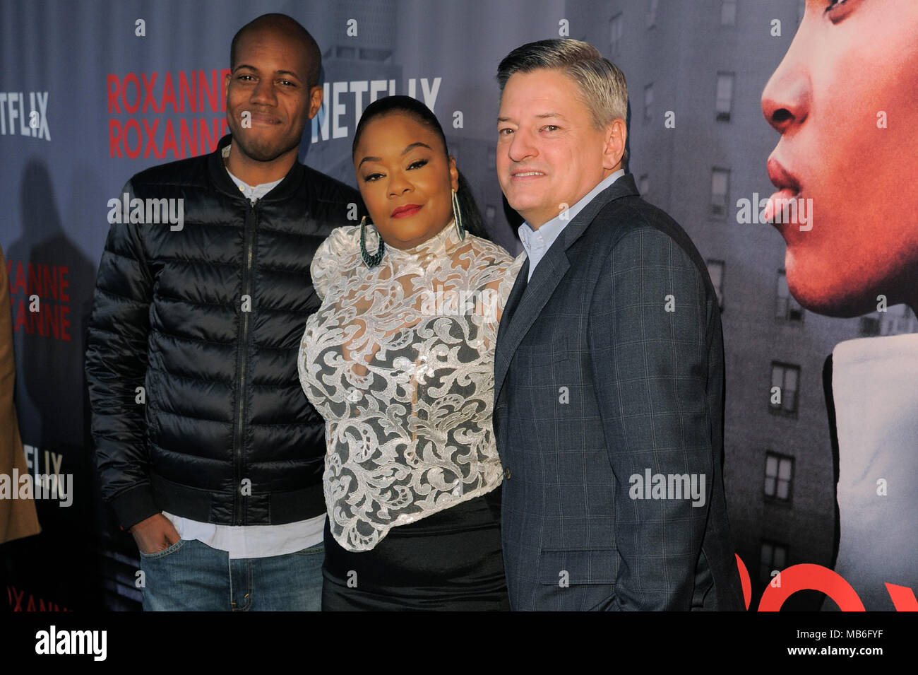 NEW YORK, NY - MARCH 19: (L-R) Michael Larnell, Roxanne Shante and Ted ...