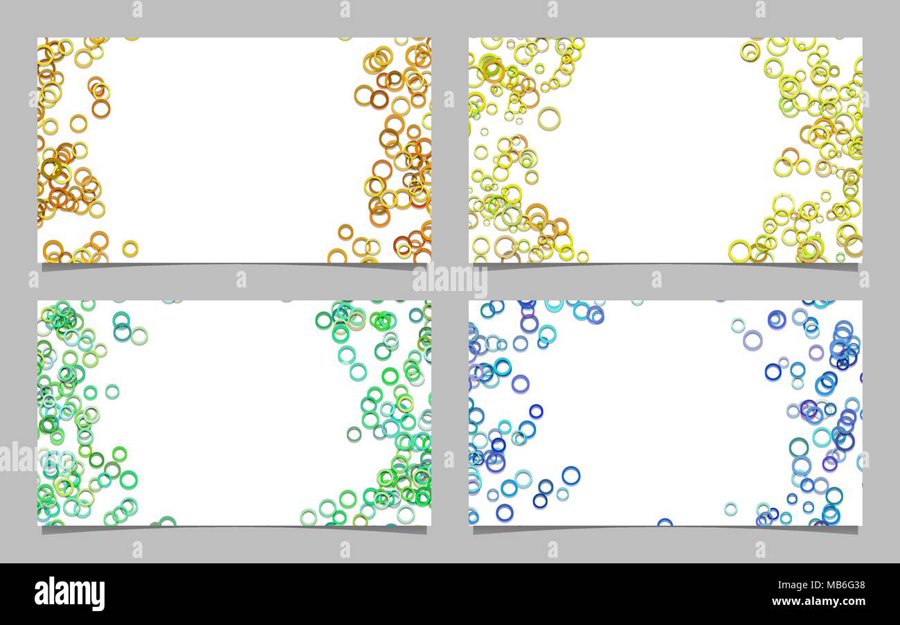 Random circle background business card template design set Stock Vector ...