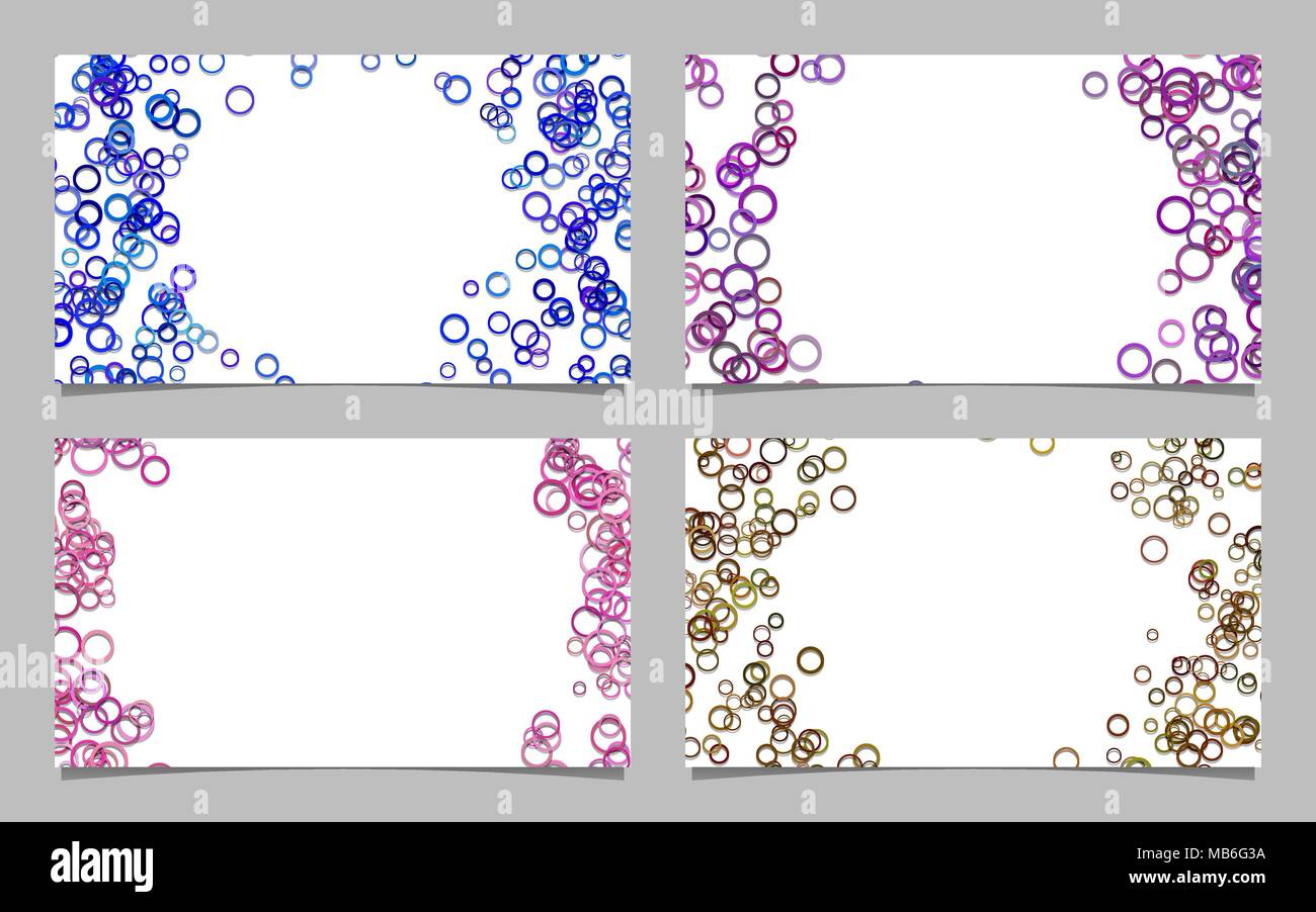 Random circle background business card template design set Stock Vector ...