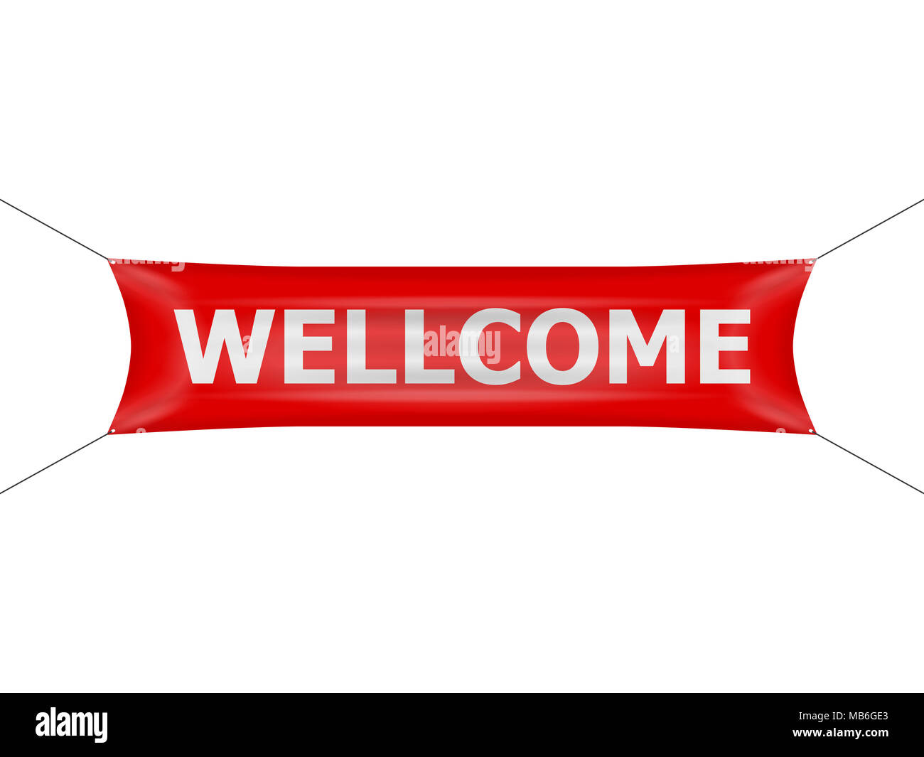 Banner wellcome on a white background Stock Photo - Alamy