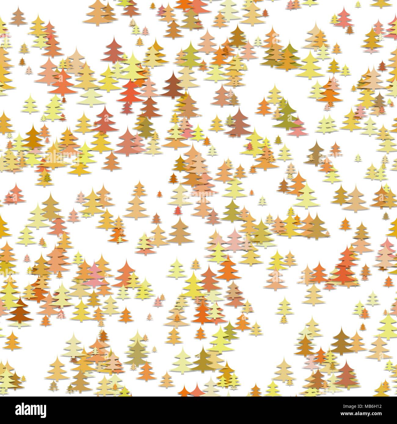 Seamless abstract chaotic pine tree background - vector design Stock ...