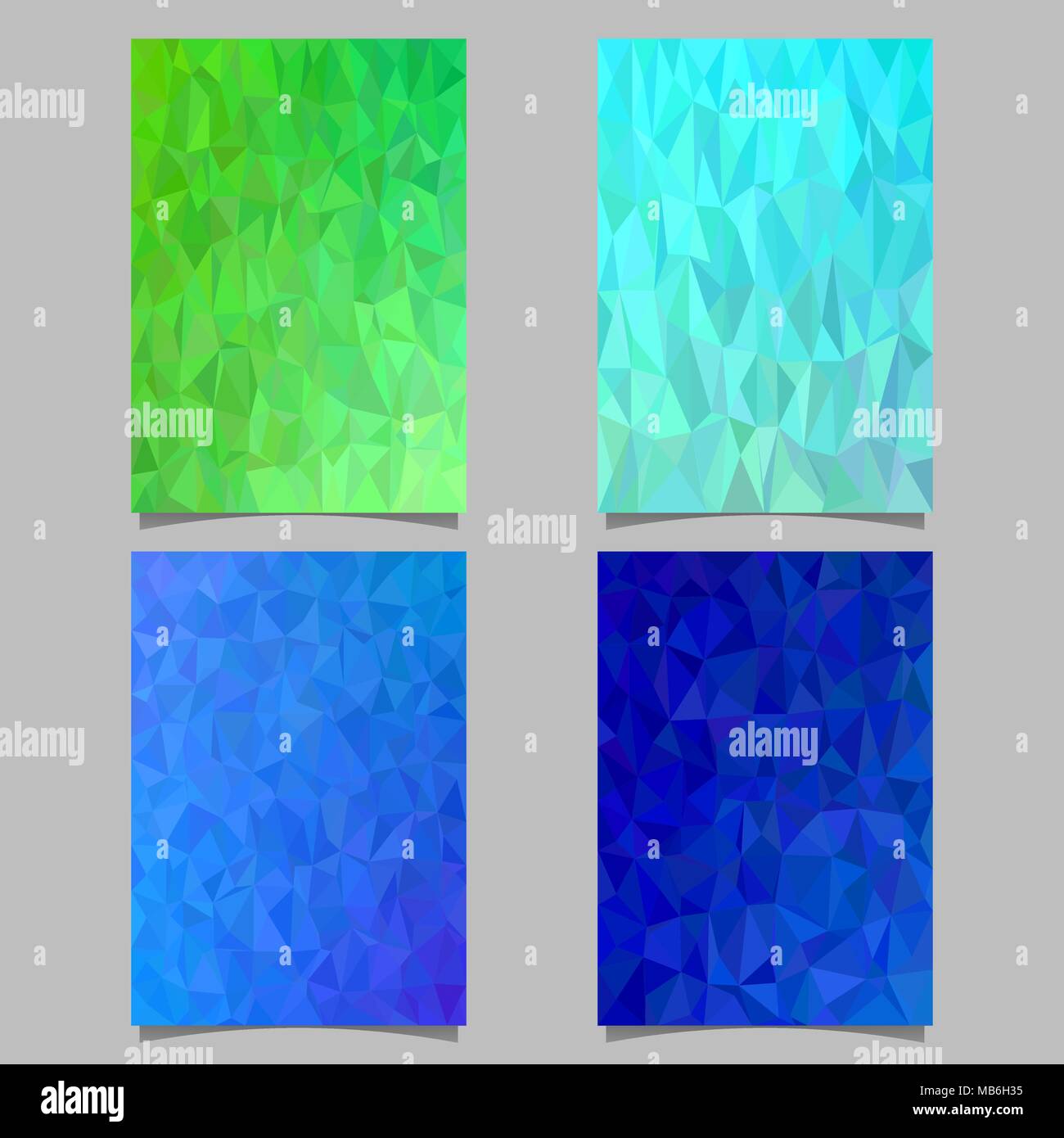 Abstract Mosaic Triangle Tile Pattern Page Template Set Document