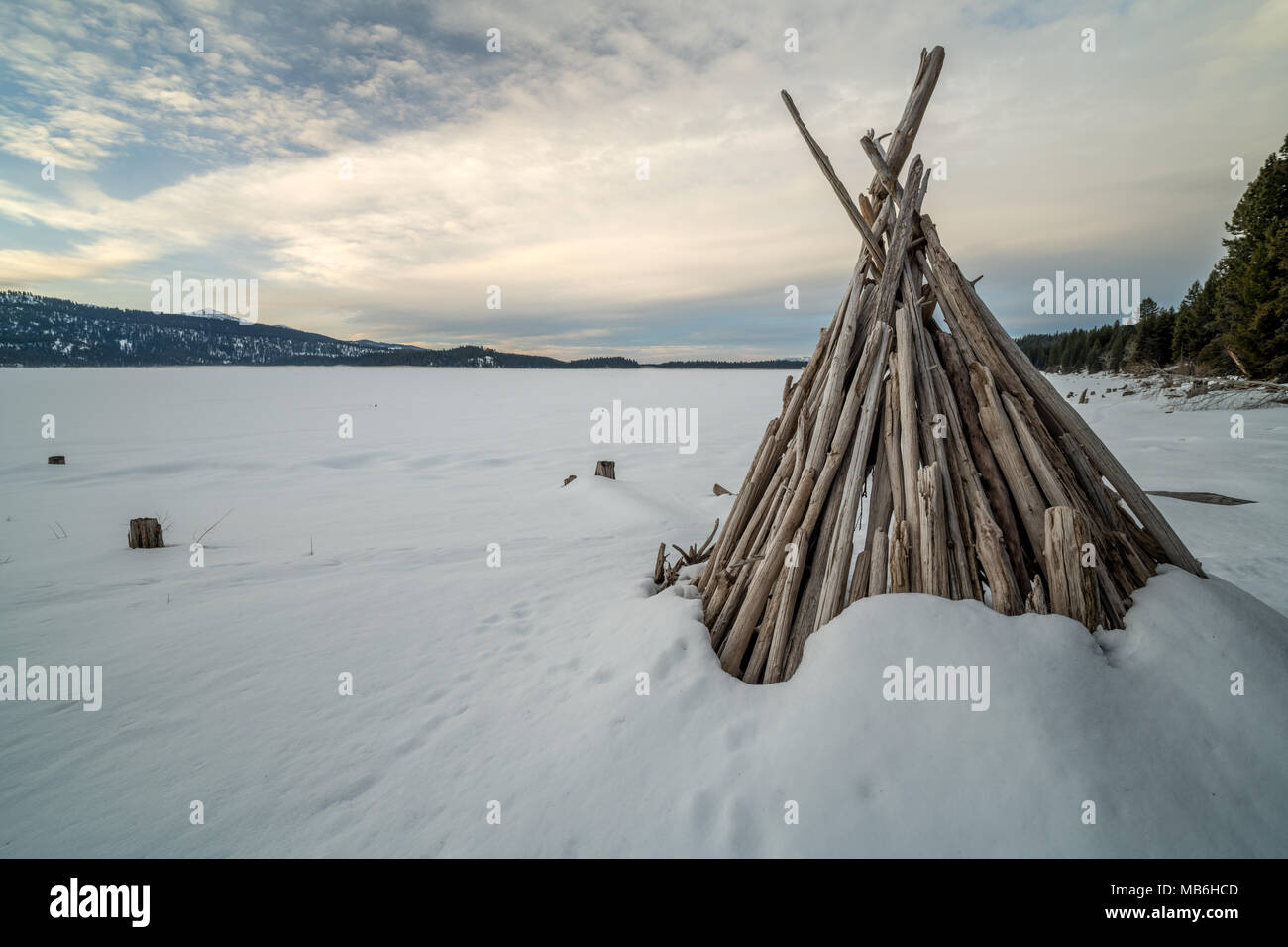Teepee winter hi-res stock photography and images - Alamy