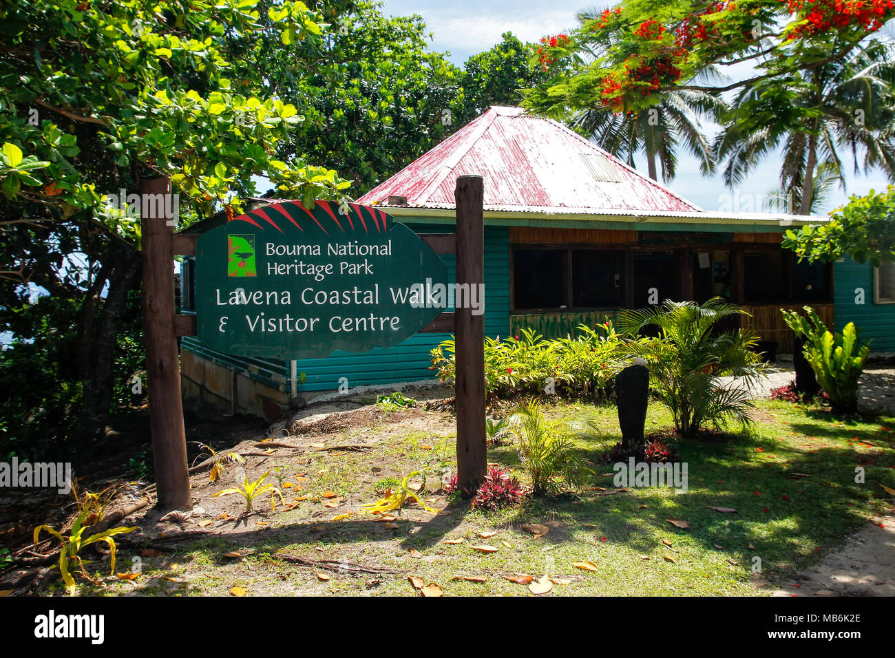 Bouma National Heritage Park visitor center in Lavena village on ...