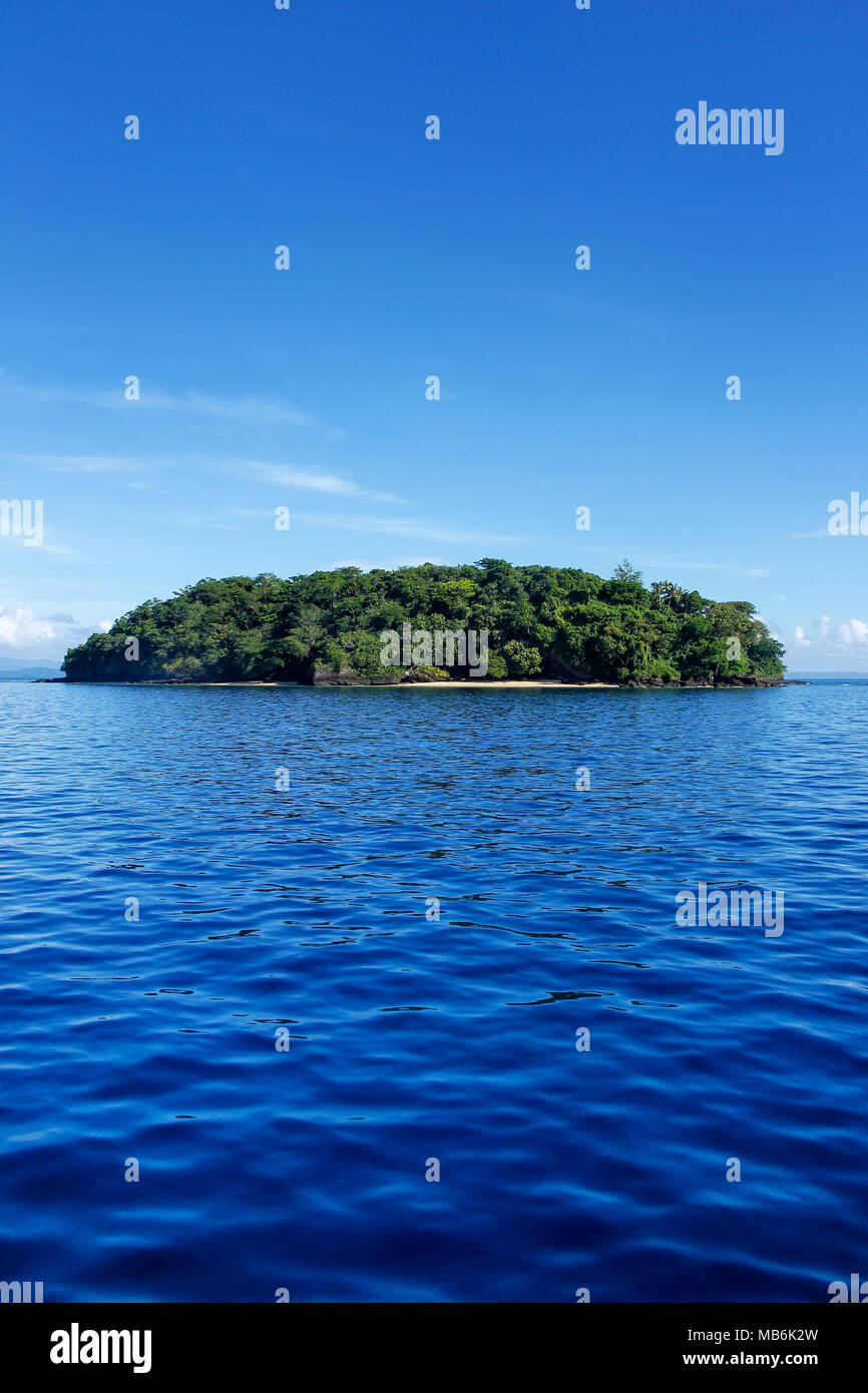 Small island off the coast of Taveuni, Fiji. Fiji is an archipelago of ...