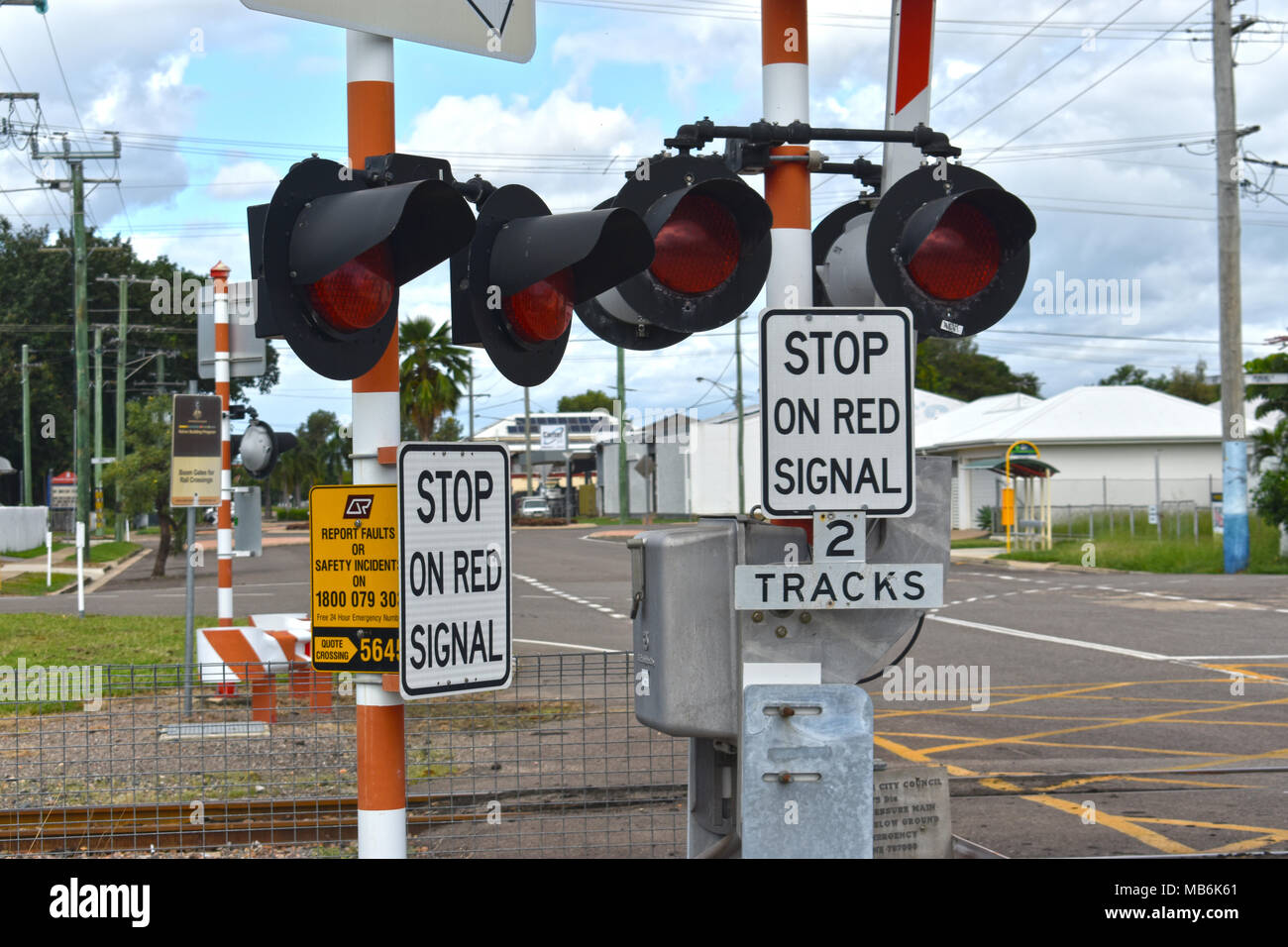 Level crossing gate hi-res stock photography and images - Alamy
