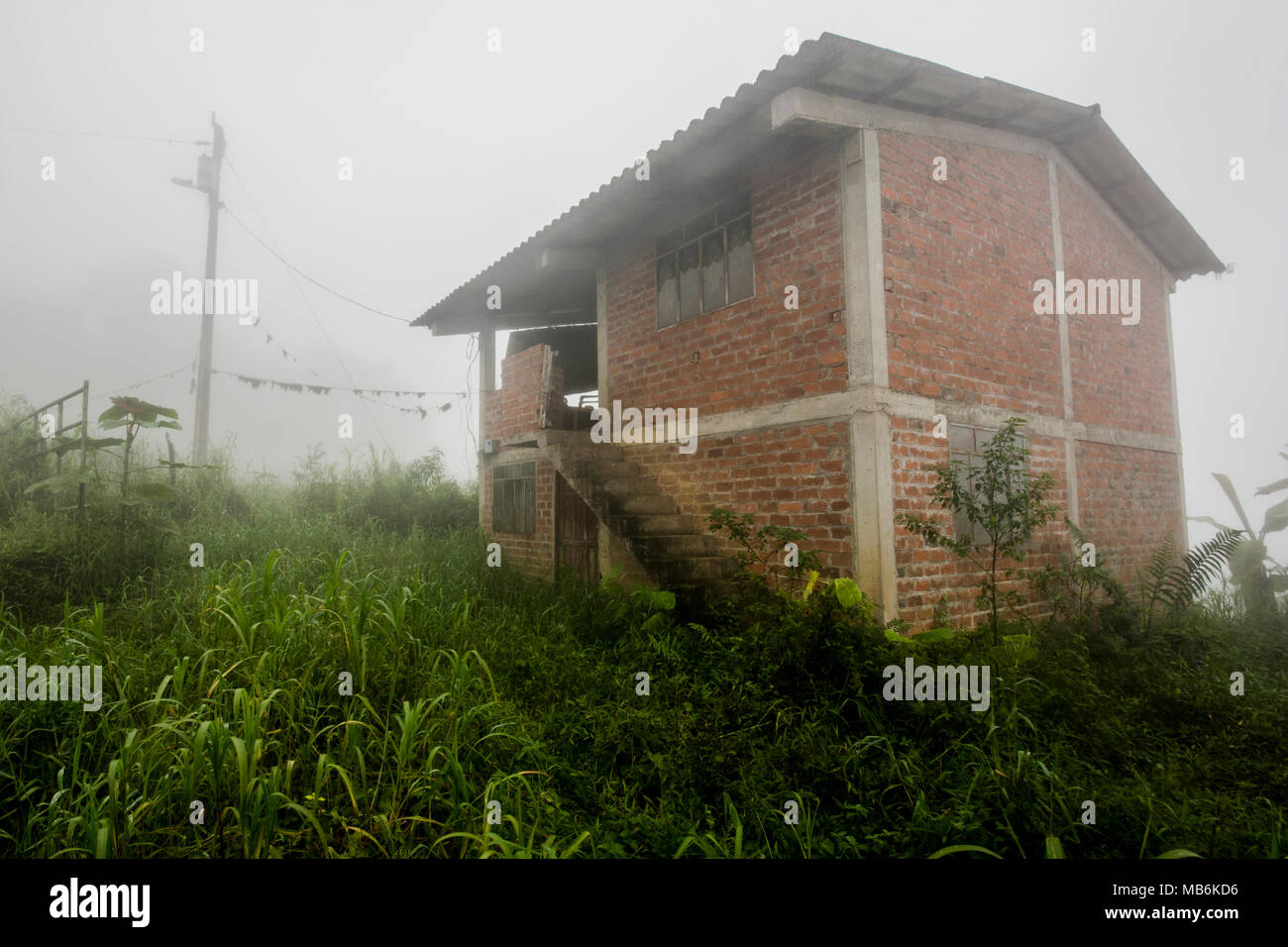 Abandoned farm house in the Andes foothills in Ecuador. The owners have ...