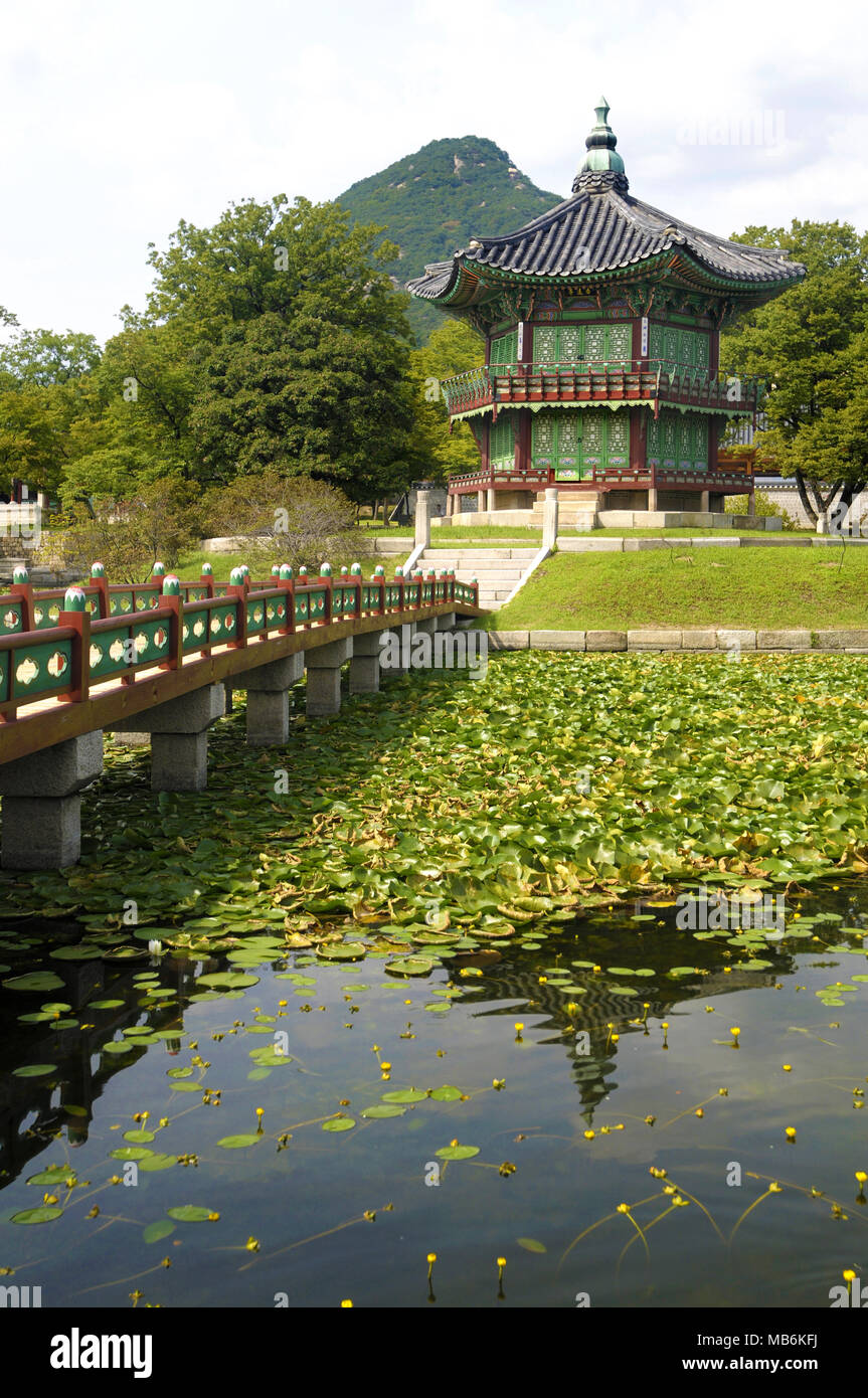 Famous Pagoda in Gyeongbok Palace, Seoul, South Korea Stock Photo - Alamy