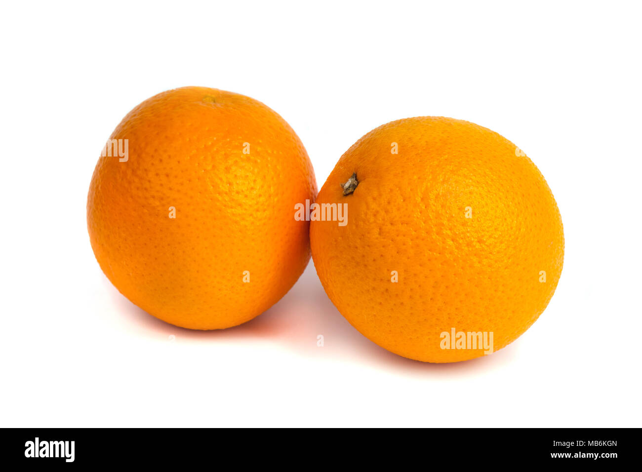 Two oranges isolated on white background, fruit Stock Photo - Alamy