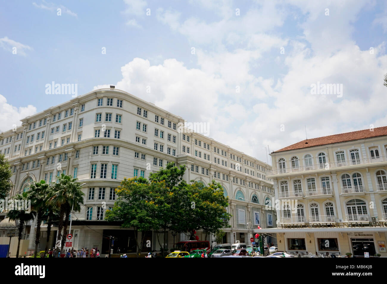 Hotel Continental Saigon on right. Union Square on left. Ho Chi Minh ...