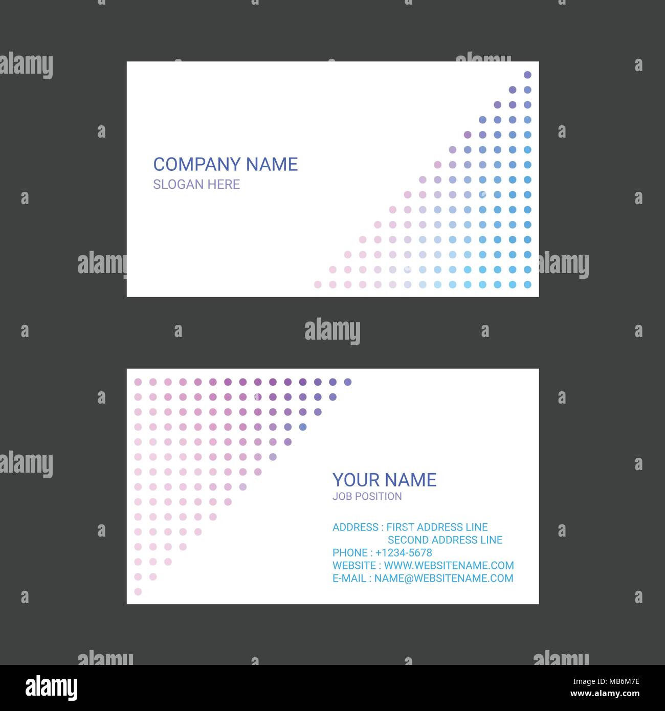 Colorful Abstract Business Card Templates Stock Vector Image & Art - Alamy