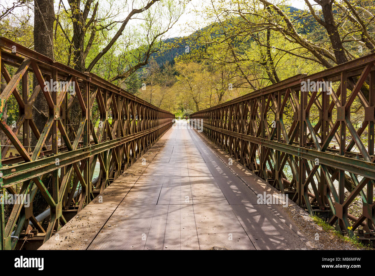 Metallic bridge across mountain hi-res stock photography and images - Alamy