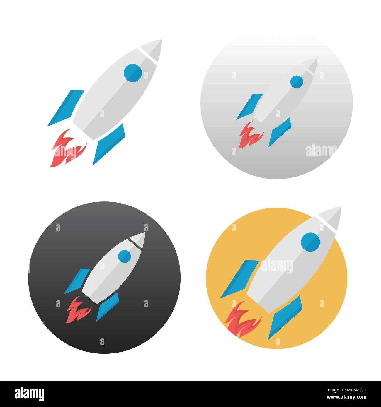 Rocket icon on white Stock Vector Image & Art - Alamy