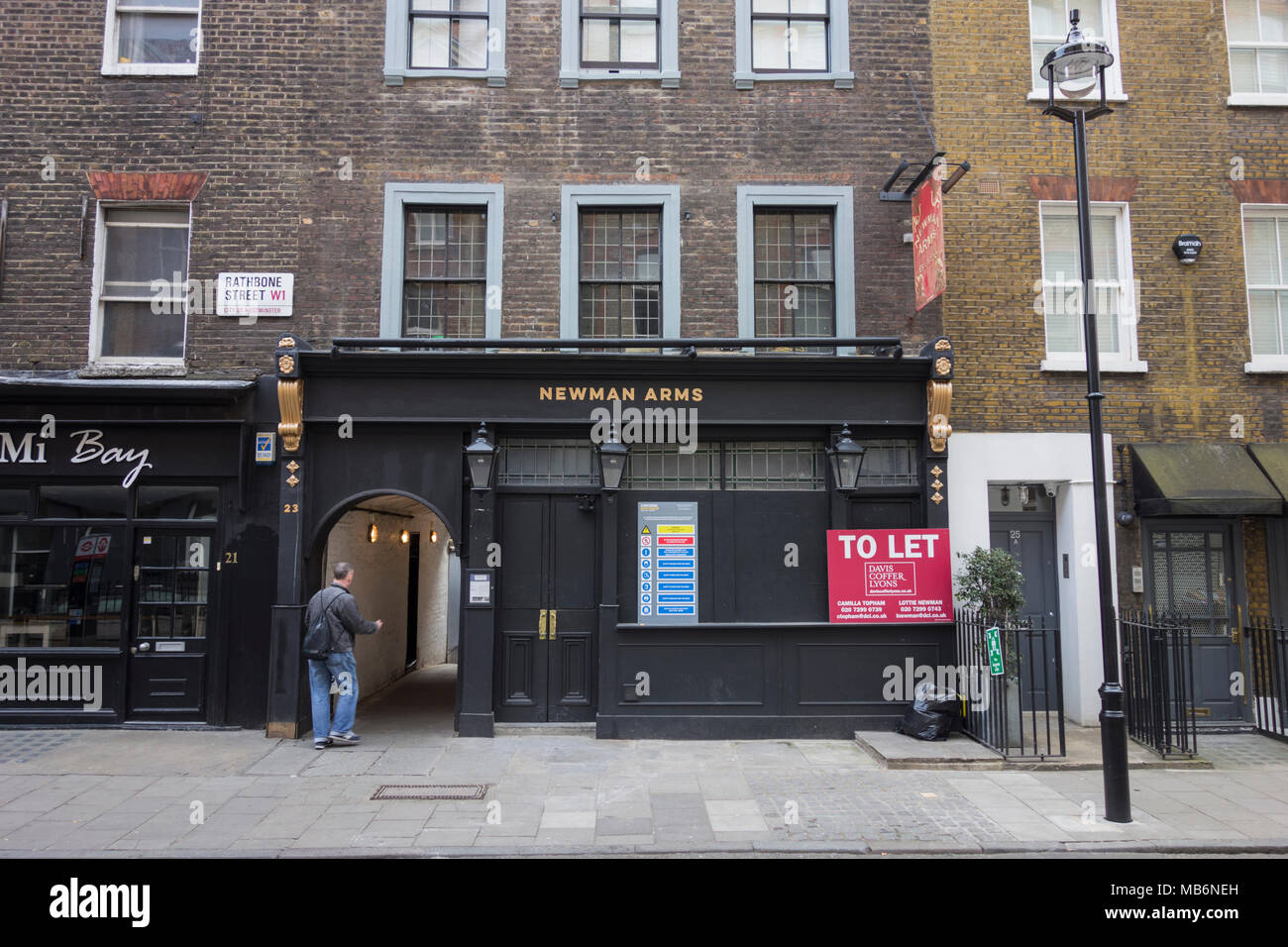 The former Newman Arms, public house on Rathbone Street, Fitzrovia ...