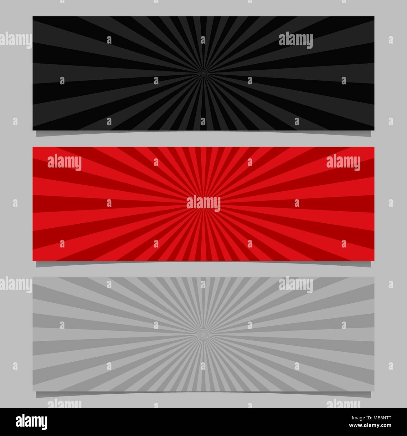 Abstract ray burst banner background set Stock Vector Image & Art - Alamy