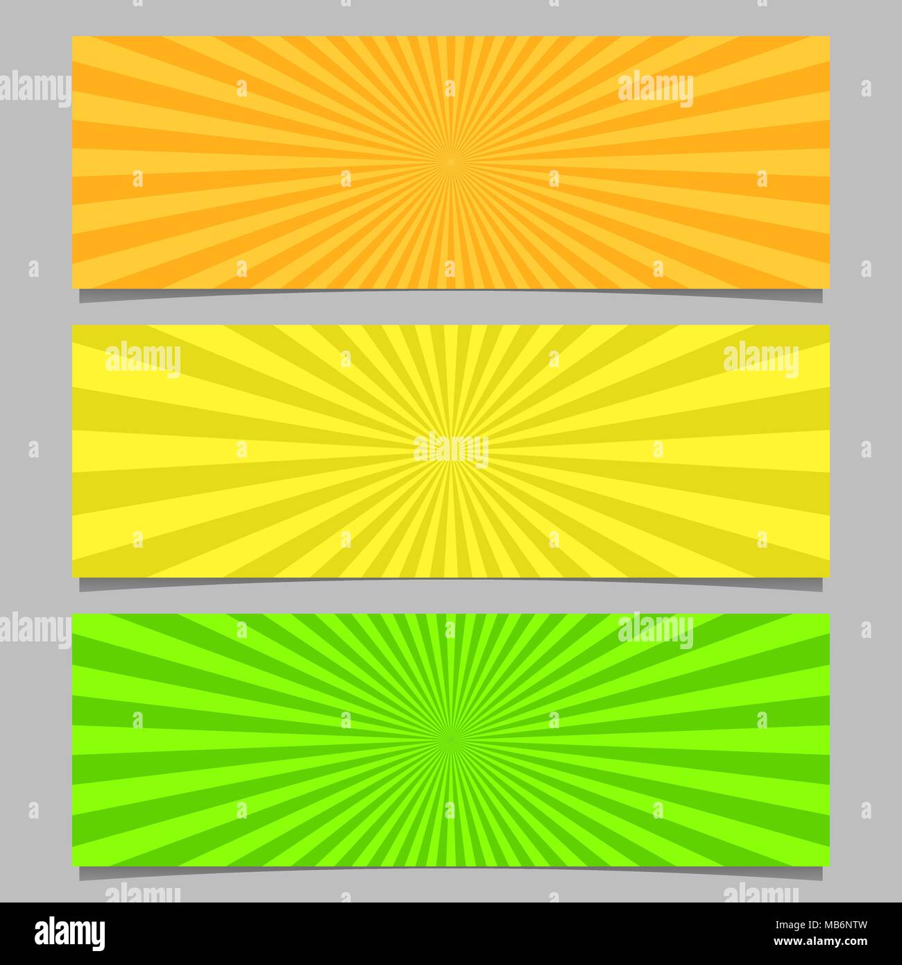 Colorful ray burst banner background set Stock Vector Image & Art - Alamy