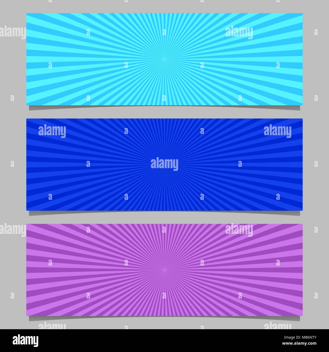 Abstract colorful ray burst banner set Stock Vector Image & Art - Alamy