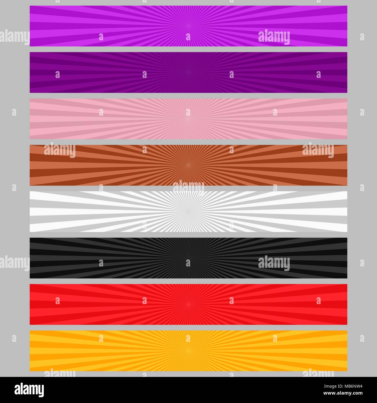 Abstract ray burst web banner background set Stock Vector Image & Art ...