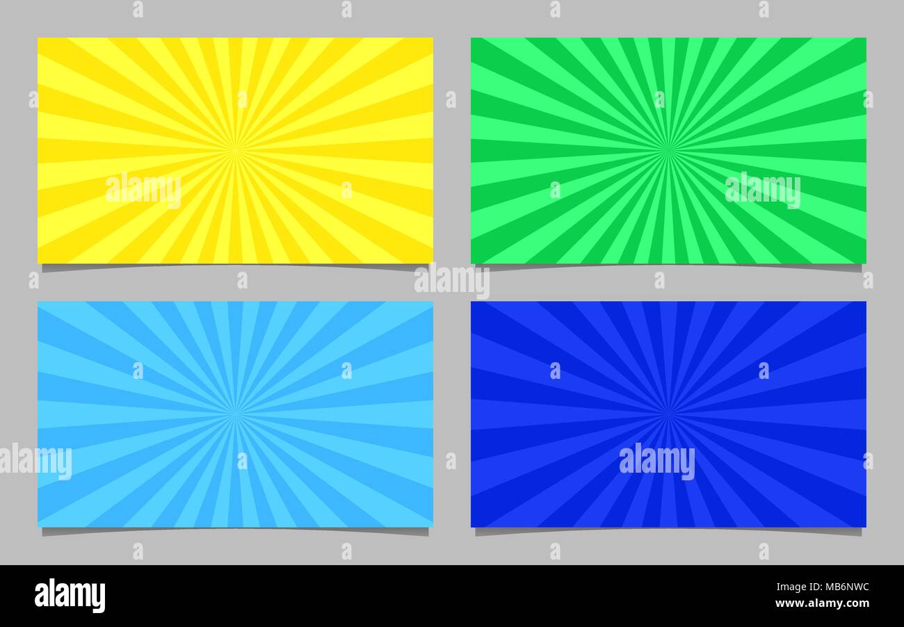 Abstract ray burst pattern card background template set Stock Vector ...