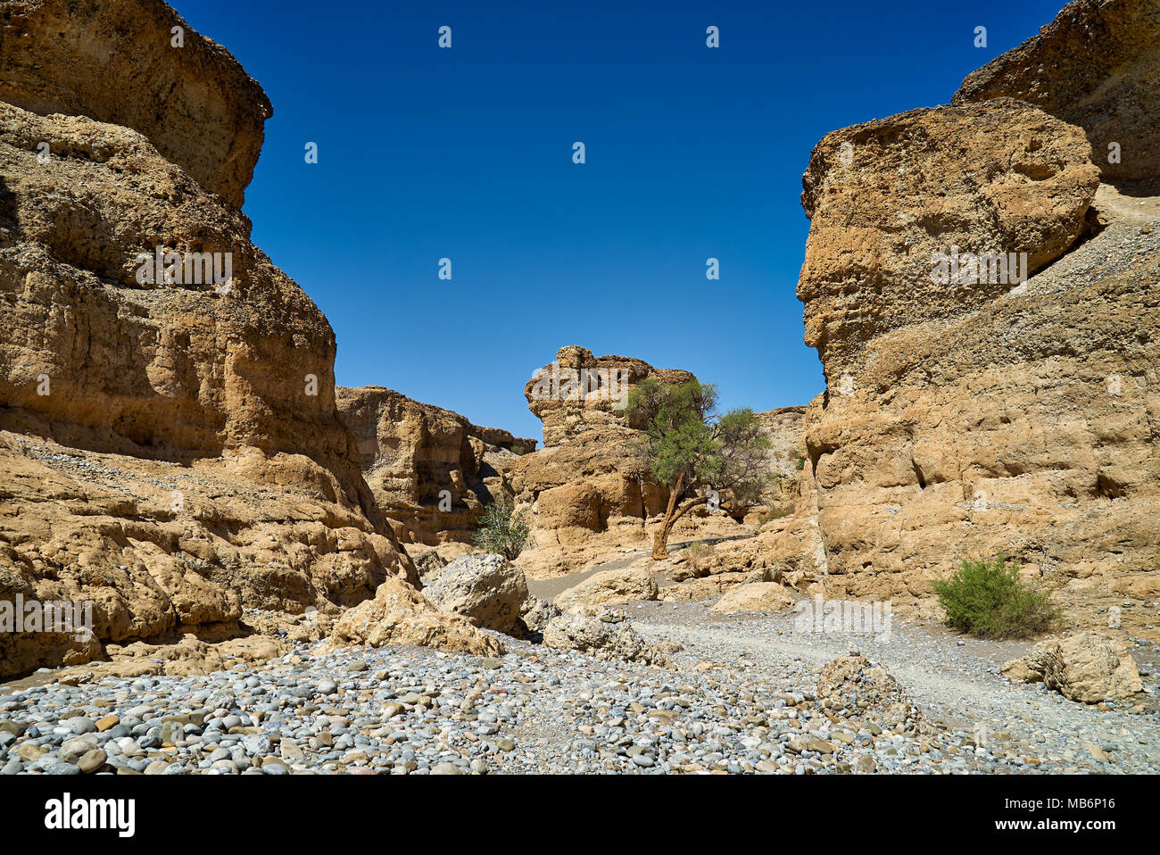 Sesriem canyon with Tsauchab river, Namib desert, Namibia, Africa Stock ...