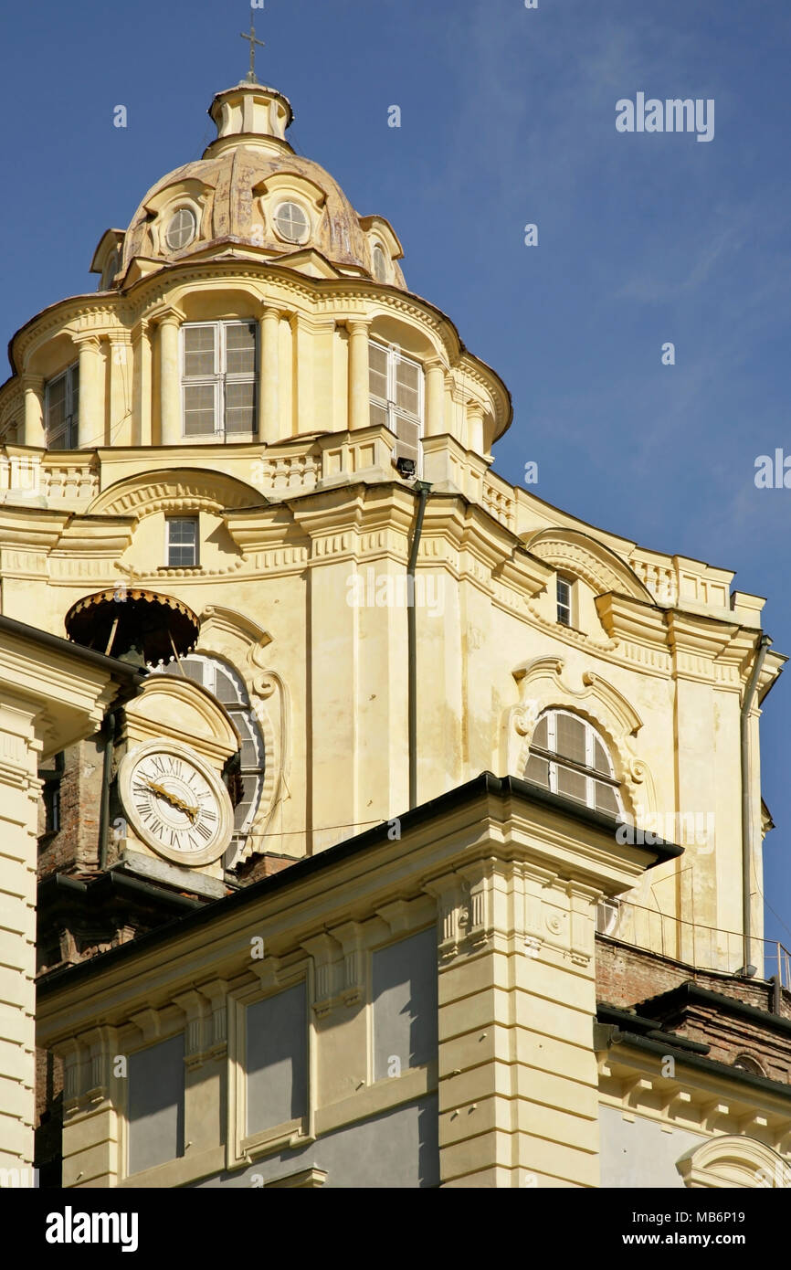 Dome and tower of the 17th century Royal Church of San Lorenzo, Piazza ...