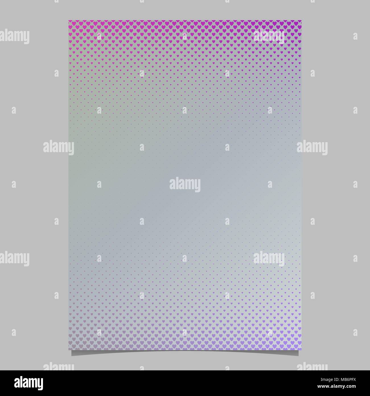 Gradient heart pattern page template - vector brochure background ...