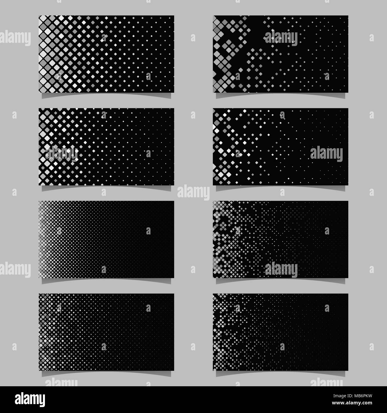 Abstract Square Mosaic Pattern Card Template Background Set Stock Vector Image And Art Alamy