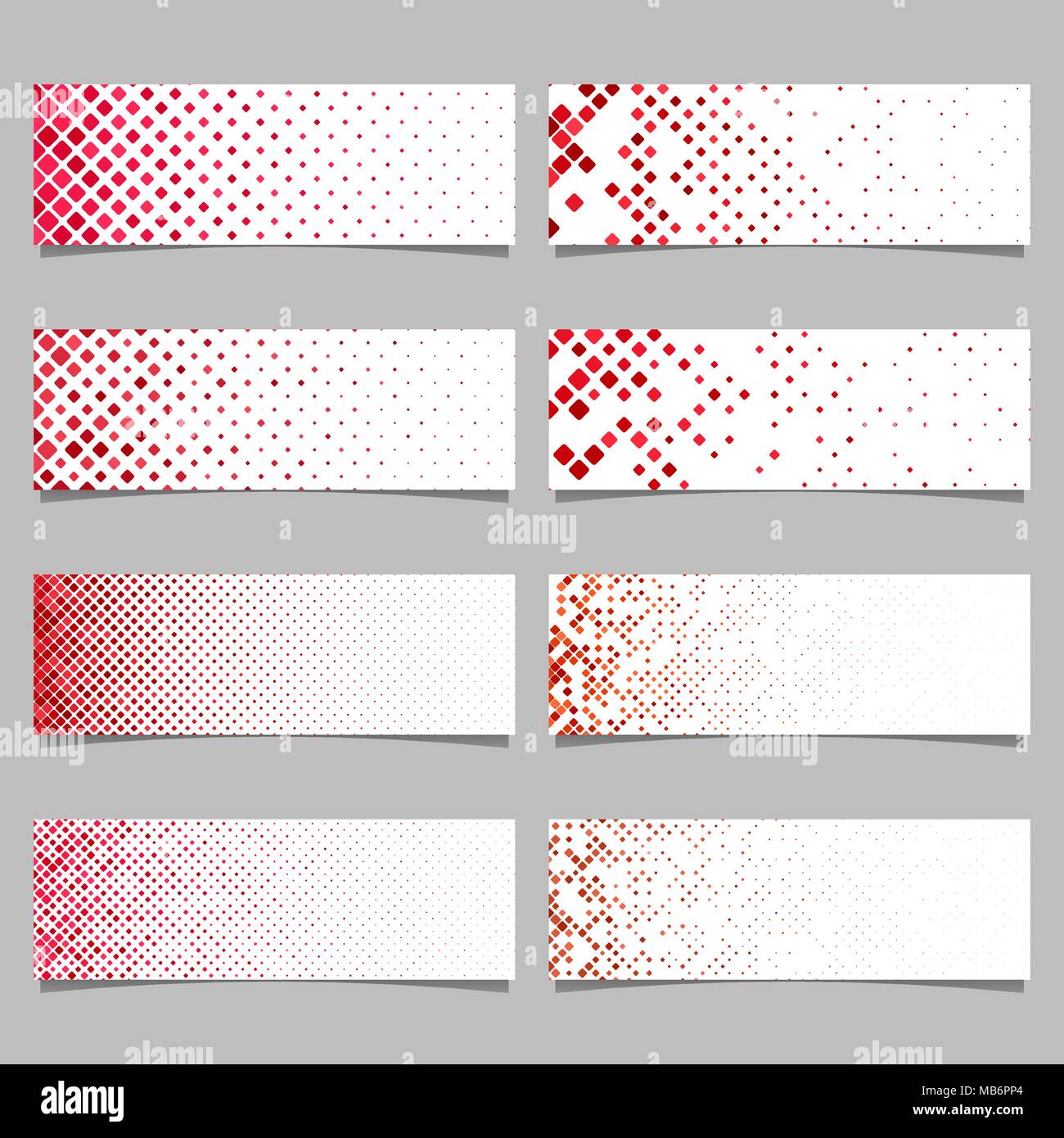 Abstract Diagonal Square Mosaic Pattern Banner Background Set Stock Vector Image And Art Alamy