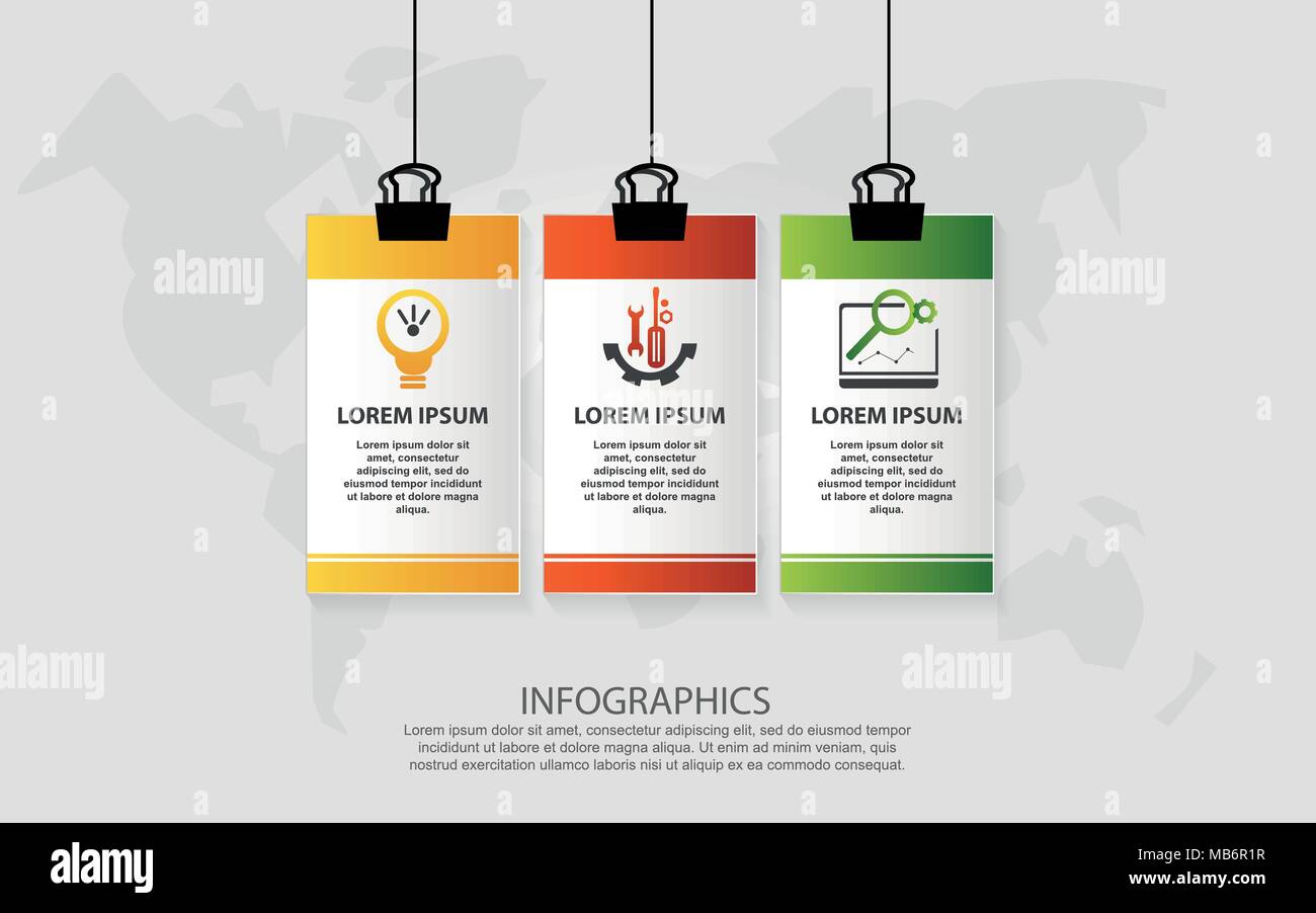 Modern vector illustration. Infographic pattern on suspended sheet of ...