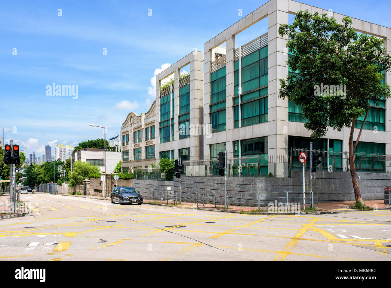 Empty street in Hong Kong Stock Photo - Alamy