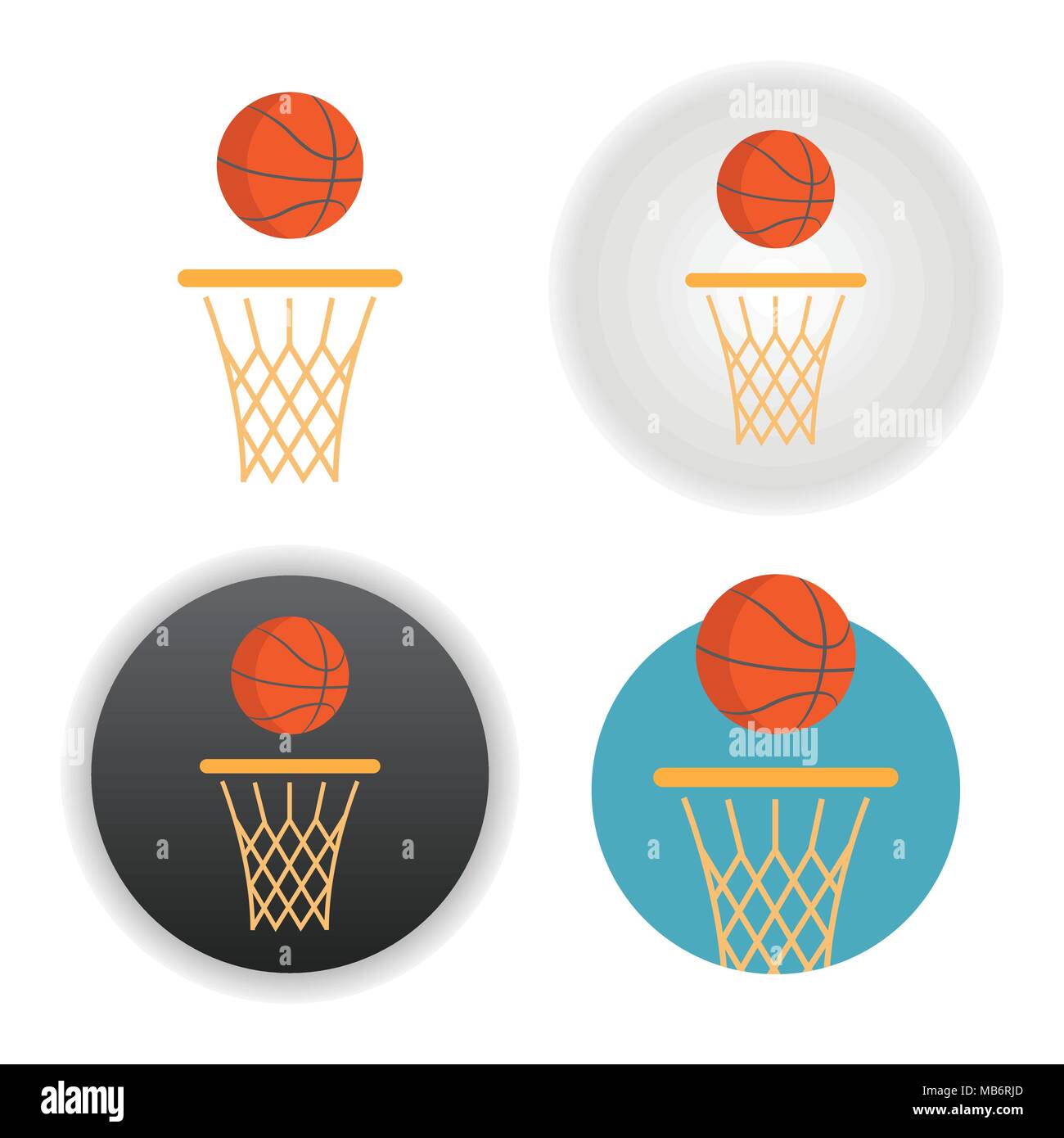 Basketball hoop on black Stock Vector Images - Alamy