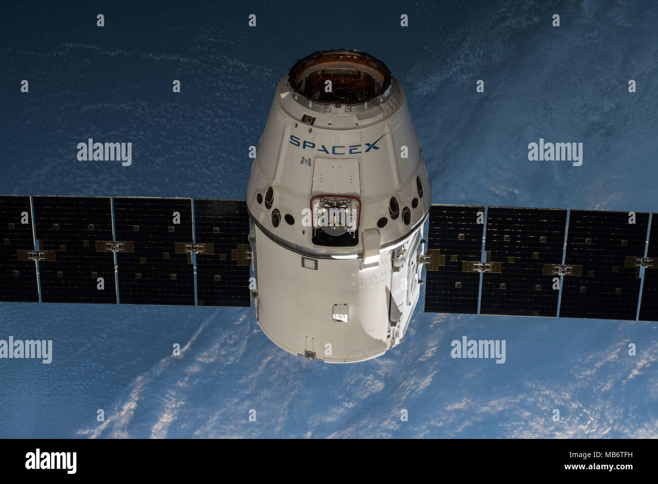 The Spacex Dragon Resupply Spacecraft Approaches To Dock To The