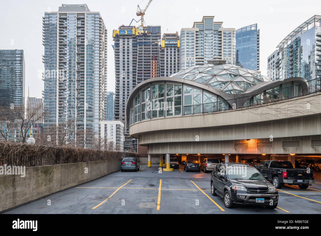 Highrise residential building in the Lake Shore East neighborhood Stock ...