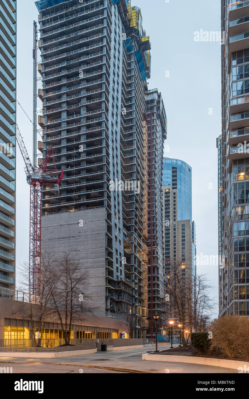 Luxury apartment skyscraper under construction hi-res stock photography ...