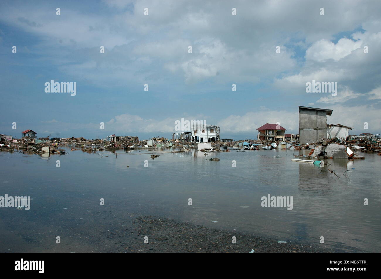 Banda Aceh, Indonesia - 1/17/2005: Banda Aceh City view after ...