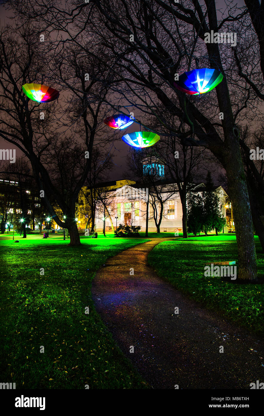 umbrella art project Stock Photo - Alamy
