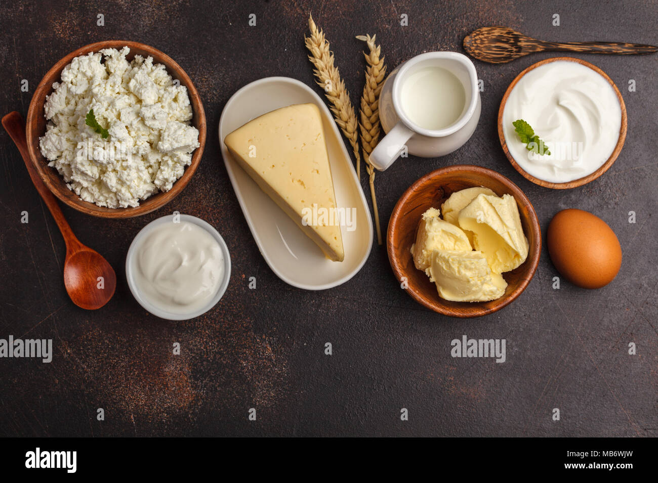 Different dairy products mint hi-res stock photography and images - Alamy