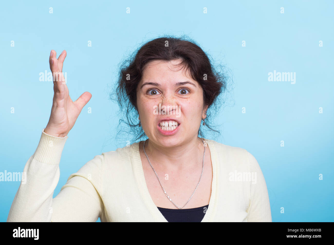 Furious angry woman with rage and frustration Stock Photo - Alamy