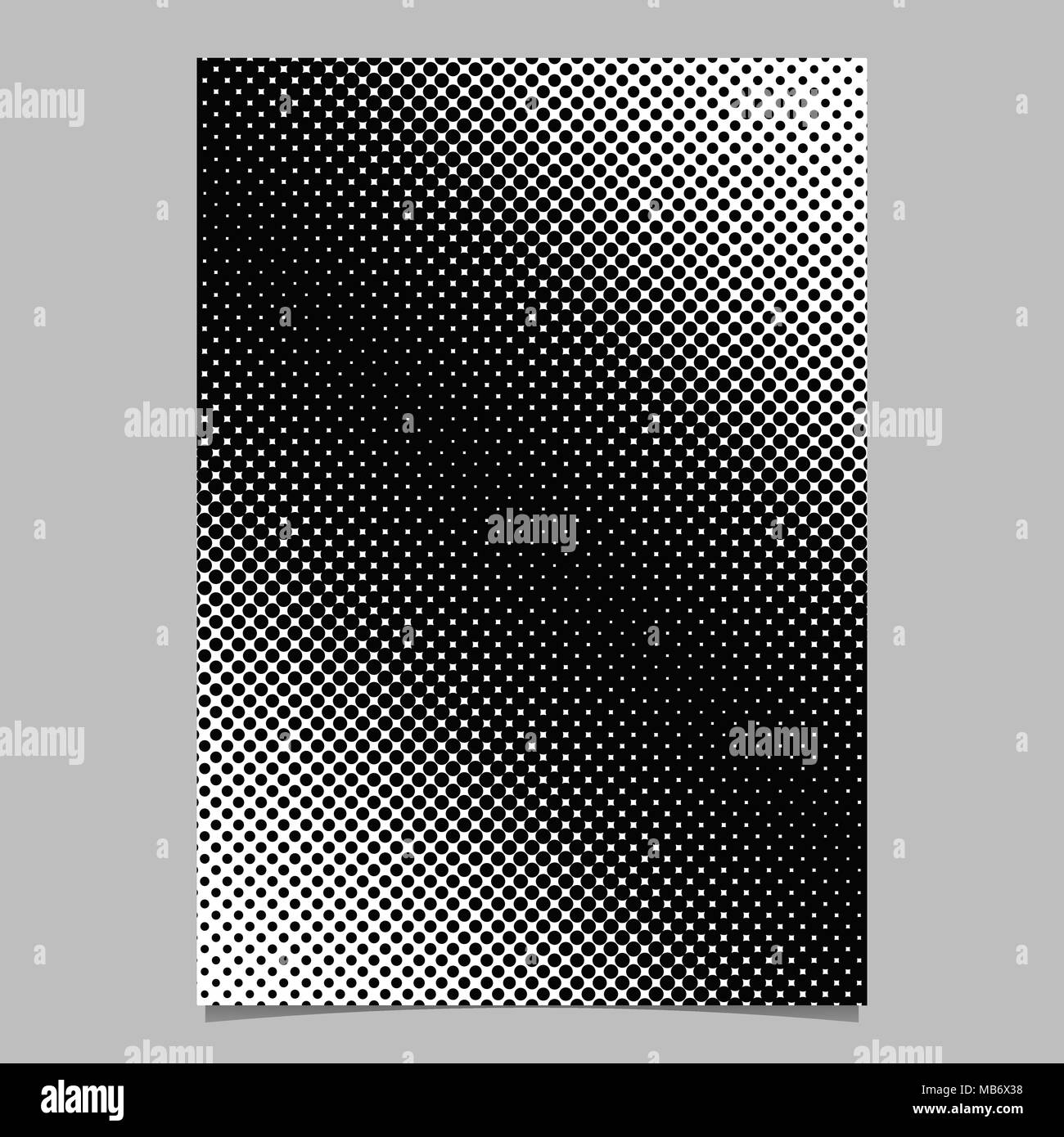 Halftone Circle Pattern Background Flyer Template With Diagonal Dots Stock Vector Image And Art